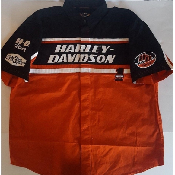 Harley-Davidson | Shirts | Rare Harley Davidson Racing Performance Syn ...